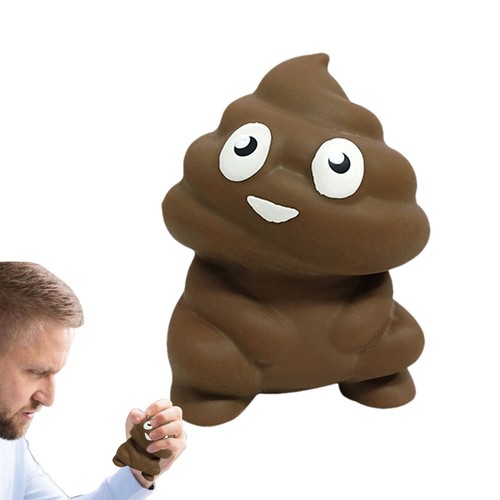Cartoon Fake Poop Stress Relief Squeeze Toy Funny Novelty Prank Joke ...