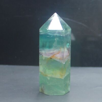 Natural Fluorite crystal Hexagonal point Column Healing quartz Reiki ...