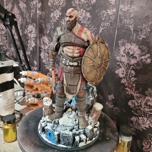 Kratos GOW 3D Resin Printed Hand-Painted Model Figure Collectible ...