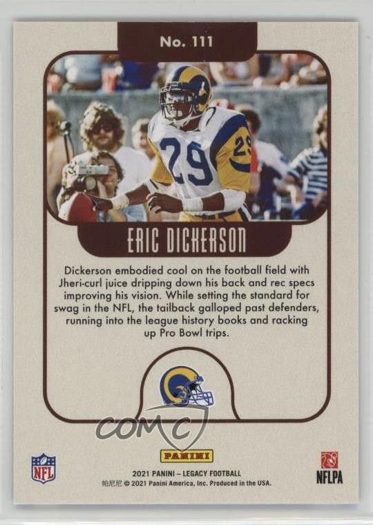 2021 Panini Legacy Legends Blue /50 Eric Dickerson #111 HOF | eBay