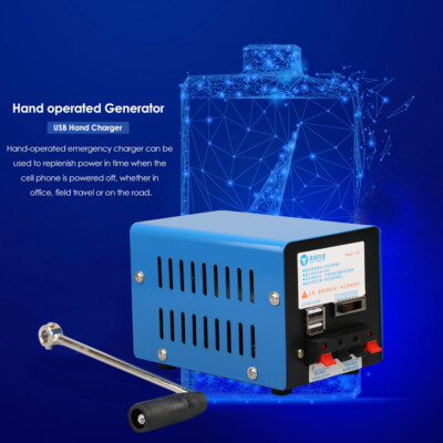 Emergency Electric USB Generator Hand Crank Dynamotor for Outdoor Camp ...
