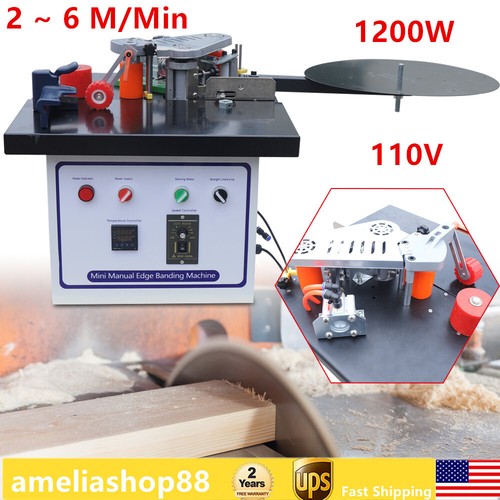 1200W Edge Banding Machine Set Portable Double Side Gluing Wood Bander ...