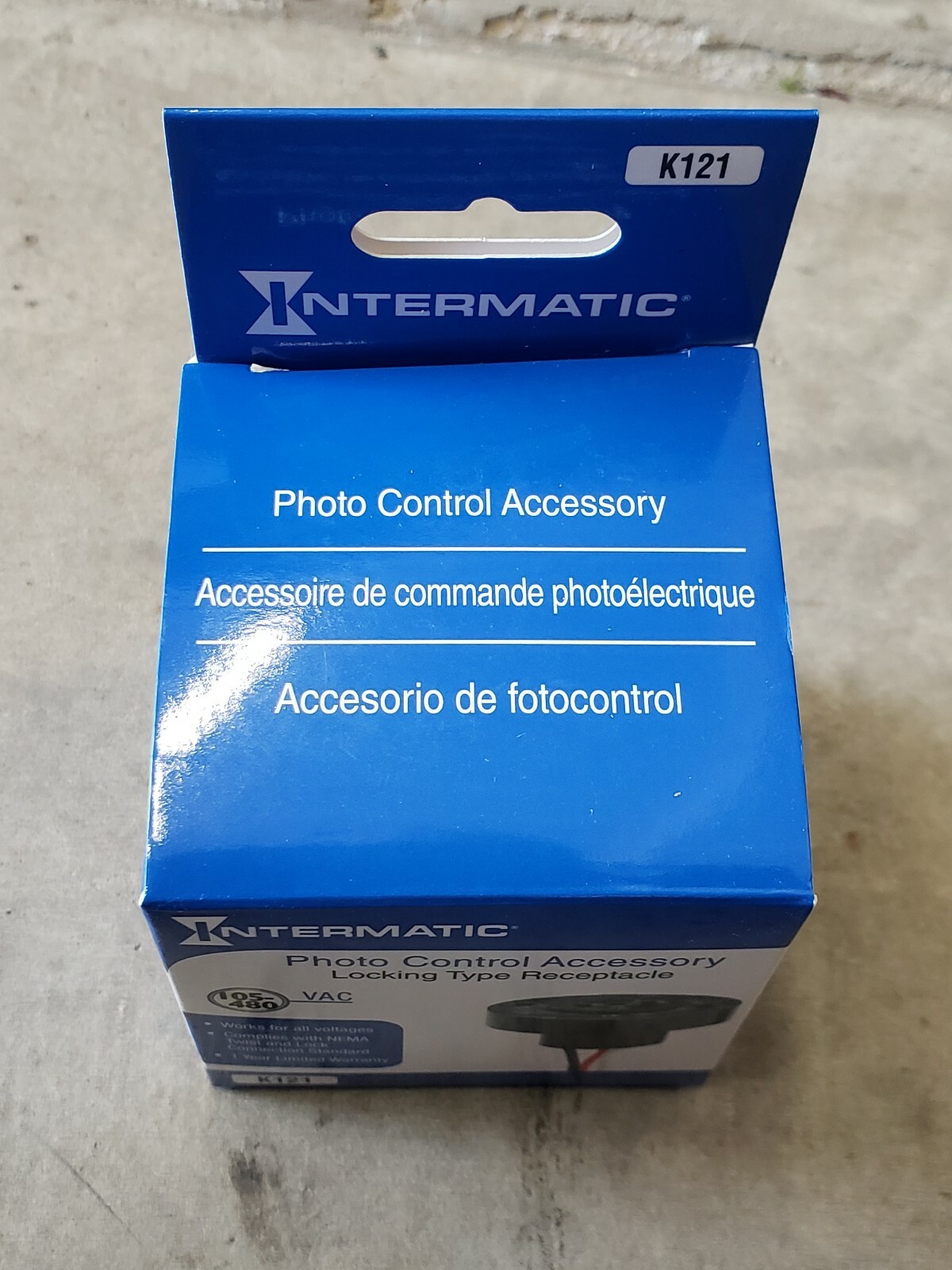 NEW Intermatic K121 105-480 VAC Photo Control Accessory Locking Type ...