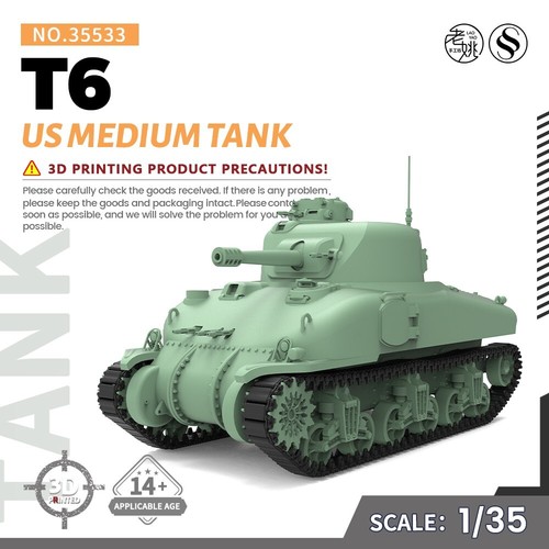 SSMODEL SS35533 1/35 Military Model Kit US T6 Medium Tank | eBay