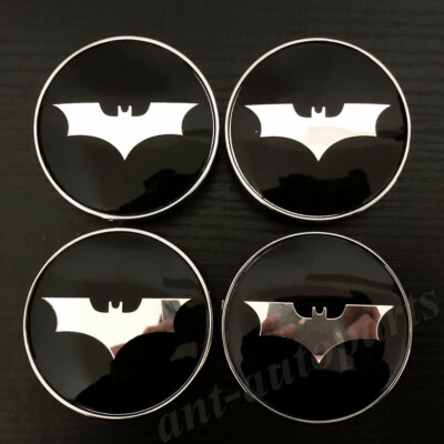 4pcs 60mm Batman Dark Knight Car Wheel Center Hub Cap Badge Emblem ...