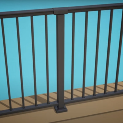 TimberTech AZEK Impression Rail 2 in. x 2 in. "Over the Post" Post Kit ...