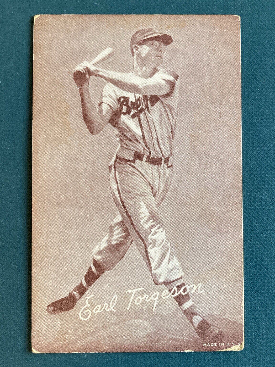 Earl Torgeson Milwaukee Boston Braves 1947-66 Blank Back Exhibit Card | eBay