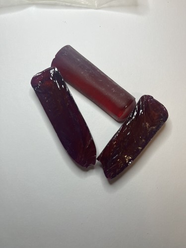 Synthetic Dark Red Ruby Corundum Boule Facet Rough 77grams | eBay
