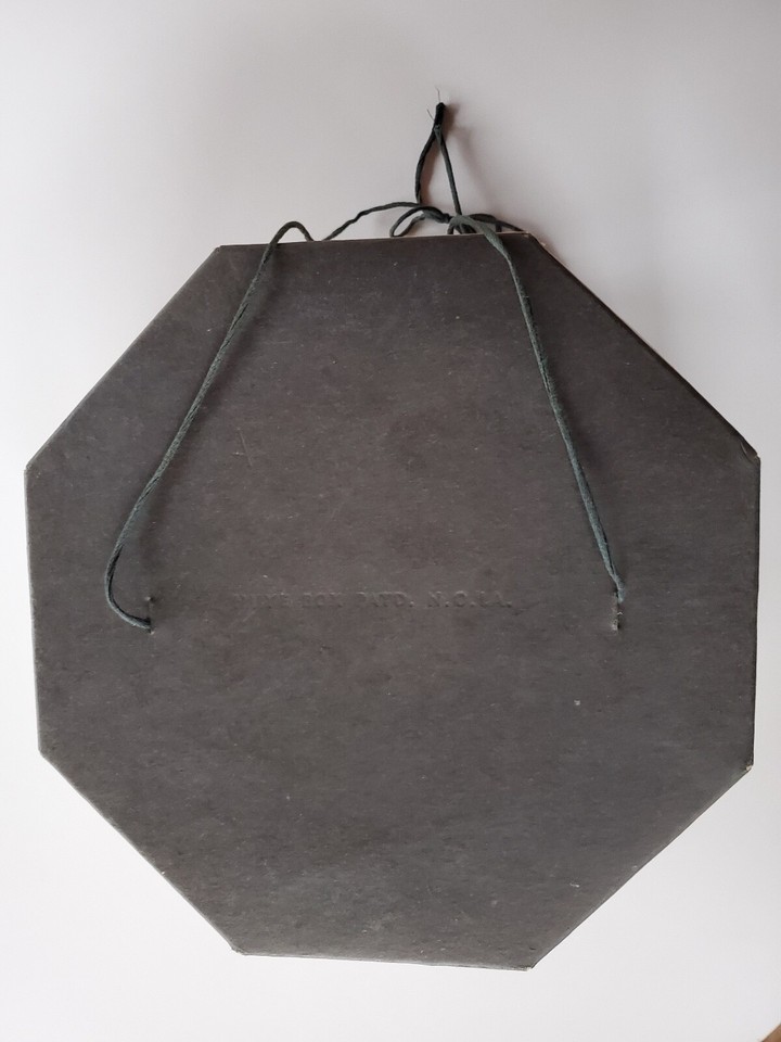 RARE OCTAGON MARCHE HOLMES MILLINERY SALON HAT BOX MFG BY HUYE BOX PATD ...