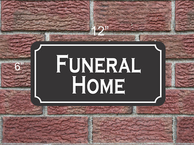 Funeral Home Black White Metal Sign Haunted House Goth Halloween ...