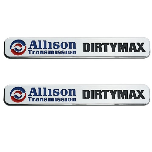 2x chrome Allison Dirtymax Emblem 3d logo Badges Nameplate 1500 2500HD ...