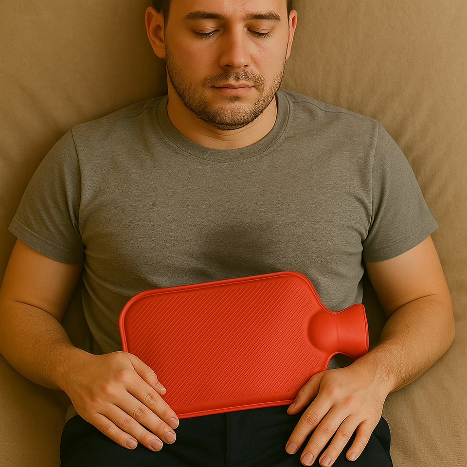 Hot Water Bottle 800ML Natural Rubber BPA Free-Durable Hot Compress 27 ...