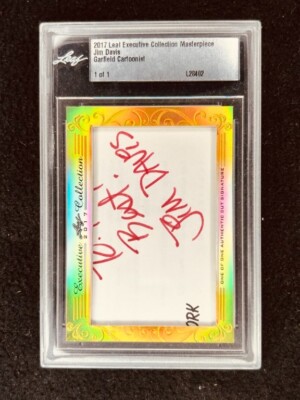 Jim Davis 2017 Leaf Masterpiece Cut Signature autographed card 1/1 JSA ...