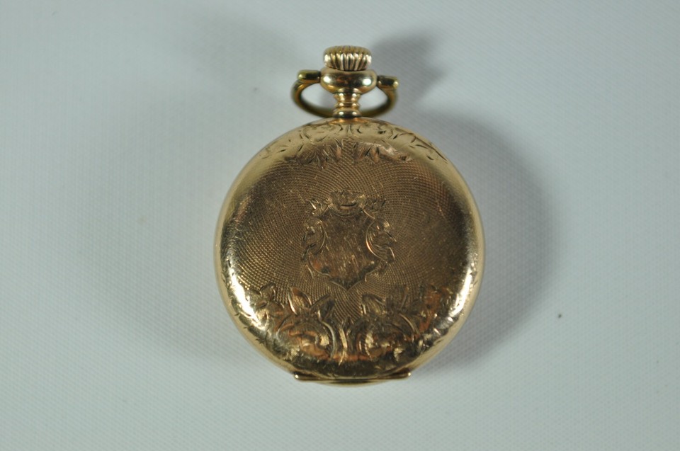 WORKING A.W.W. Co. Waltham Pocket Watch Gold Filled Windsor Case B.W.C ...