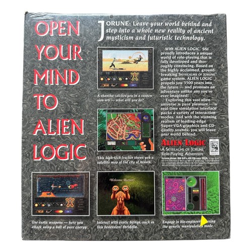 NEW Alien Logic (PC, IBM, DOS, CD, 1994) SEALED, Rare Vintage Game Big ...