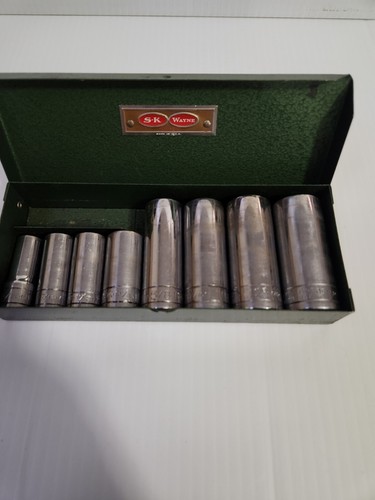 S-K 9pc. 3/8 SAE Deep 6 Pt. Sockets With Case Made In USA | eBay