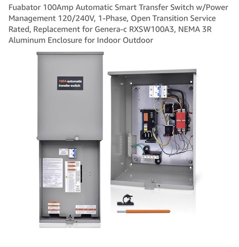 100 Amp Automatic Transfer Switch, 100 Amp Gen 3P 4 Wires 120V/240V ...