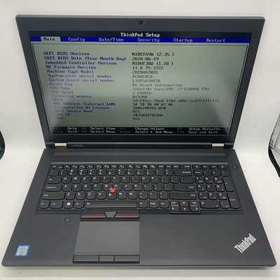 Lenovo Thinkpad P70 Intel i7 6700H 2.6GHz 8GB RAM Quadro M600M No Drive ...