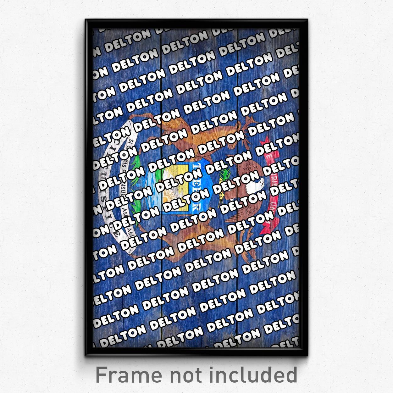 Delton Michigan Poster (MI City Souvenir 11x17 Town Print) | eBay