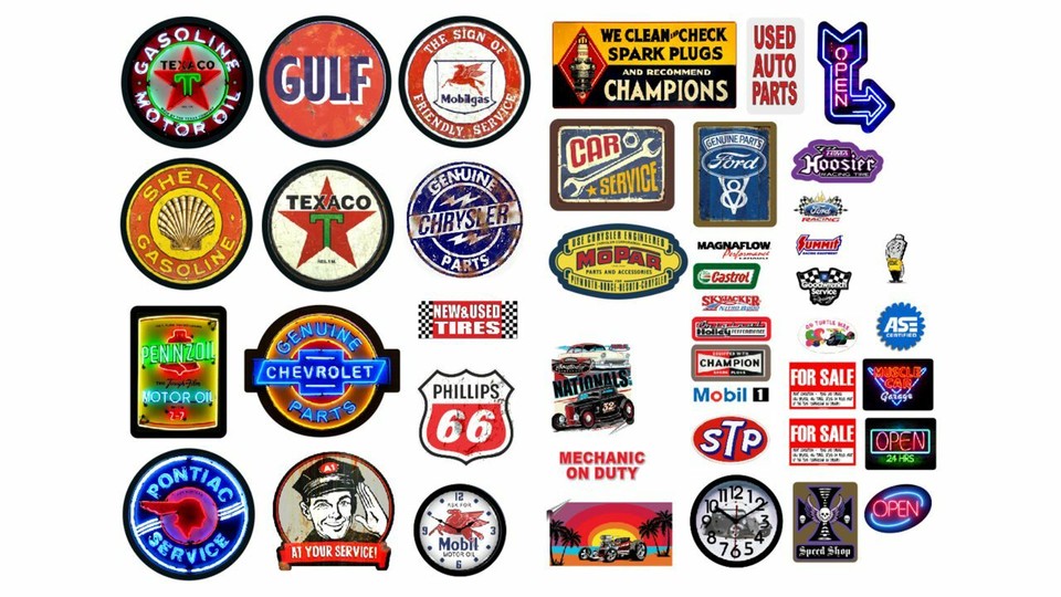 1/10 RC Rock Crawler Trail & Road Sign Set OR Garage Sign set Scale ...