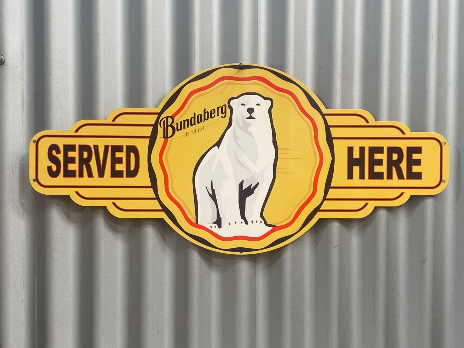 BUNDABERG RUM BUNDY METAL MADE TUFF TIN SIGN PERFECT BAR MAN CAVE JACK ...