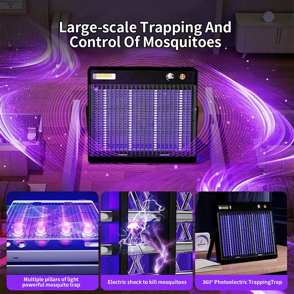 Wireless Electric Fly Zapper Insect Mosquito Killer Lamp Rechargeable ...