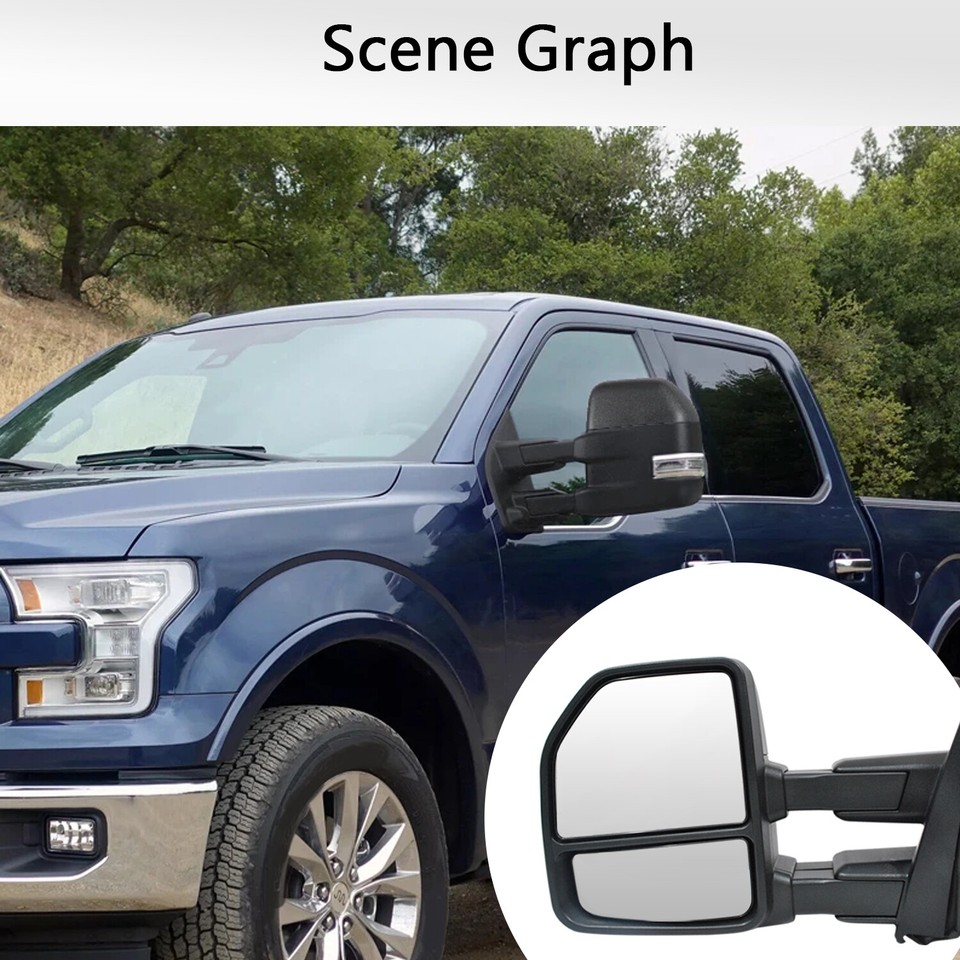 Tow Mirror Fits 2015-2020 Ford F150 Power Turn Signal Passenger Right ...