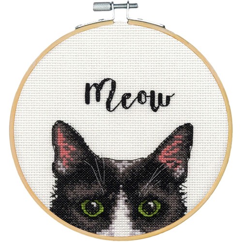Dimensions Learn a Craft Counted Cross Stitch Kit ~ Meow Cat #72-75983 ...