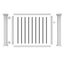 White Poly-Composite Rail Gate Kit W/Metal Balusters For Railing 36 in ...