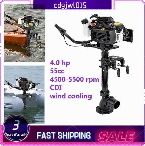 4 Stroke 4HP Outboard Motor Jet Pump Fishing Boat Engine CDI Wind ...