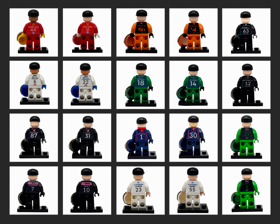 LEGO F1 Formula 1 Minifigure Full 2025 Grid Driver Line Up x20 ...