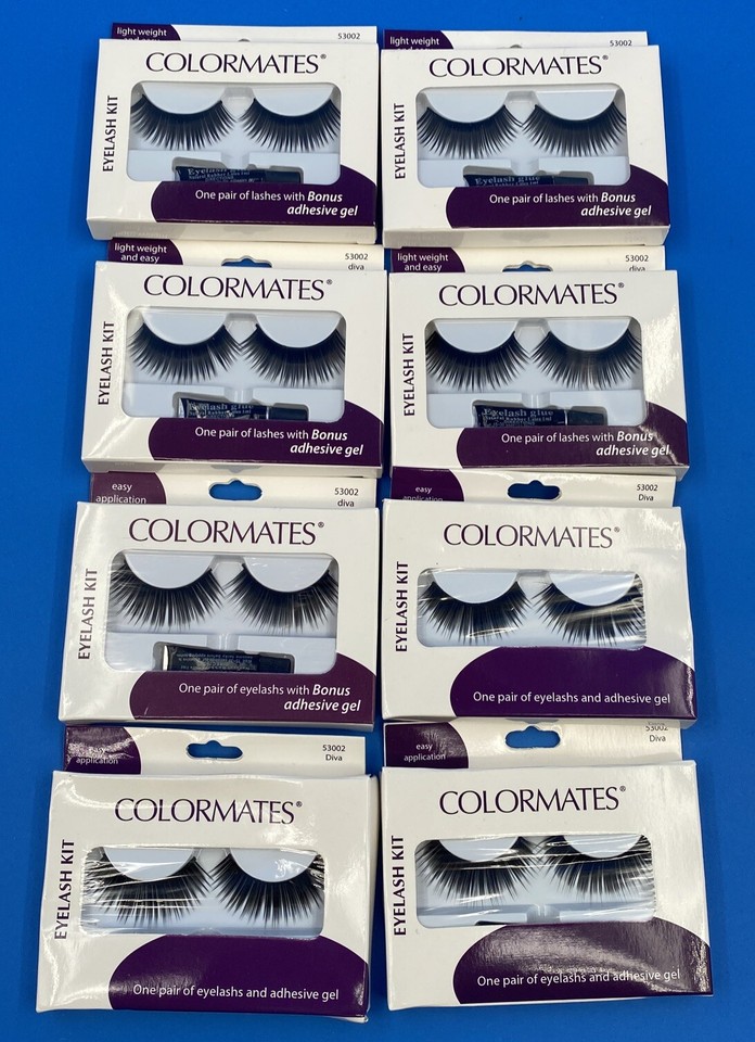 Colormates Eyelash Kit With Adhesive Gel/ Diva 53002/ Lot Of 8 | eBay
