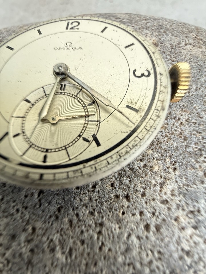 1942 OMEGA 15 Jewel 30T2 Model MOVEMENT AND DIAL for 35mm CASE RUNNING ...