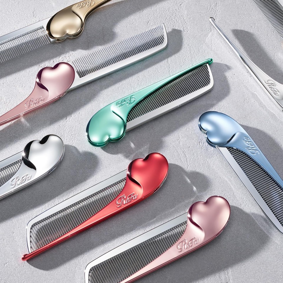 ReFa HEART COMB Aira Aqua blue Hair brush Compact Lightweight Beauty ...