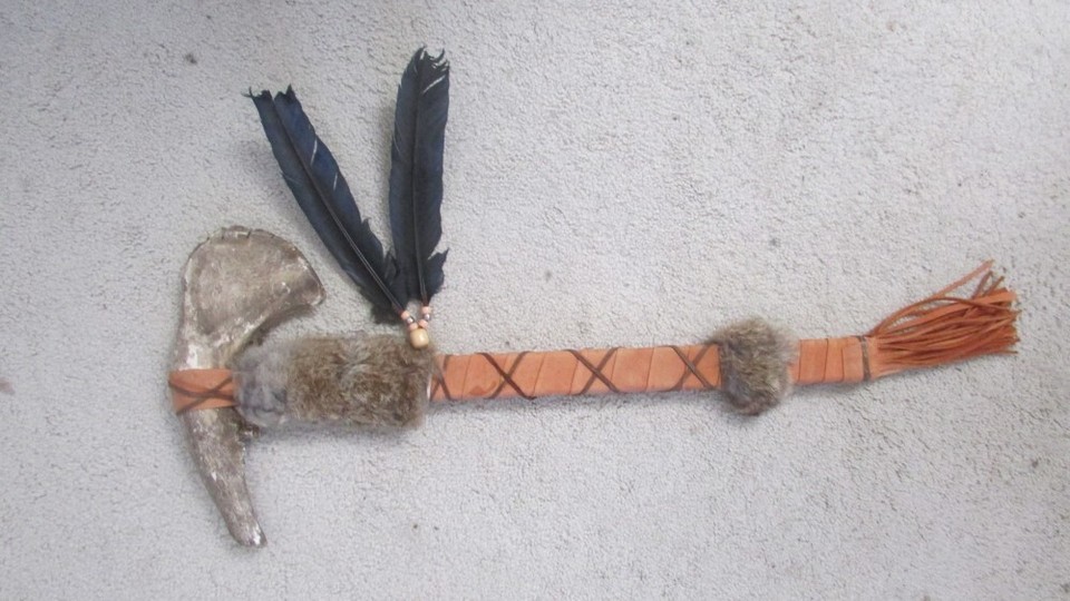 NATIVE AMERICAN INDIAN CEREMONIAL JAW BONE AXE | eBay