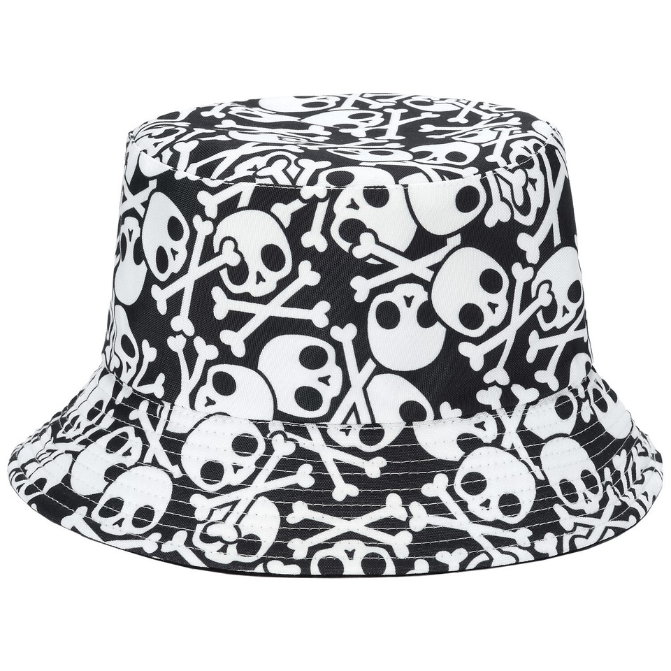 New Unisex Print Double-Side-Wear Reversible Bucket Hat, Fisherman Hat ...