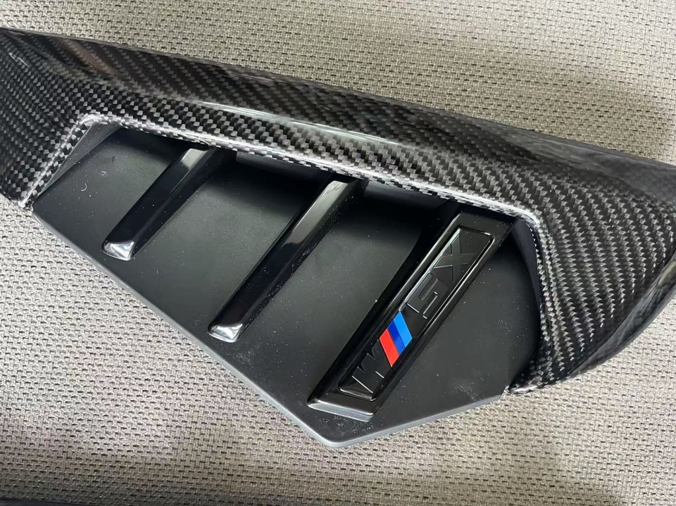 2PCS Real Carbon Fiber Side Fender Air Vent Trim For BMW X5 G05 X5M F95 ...