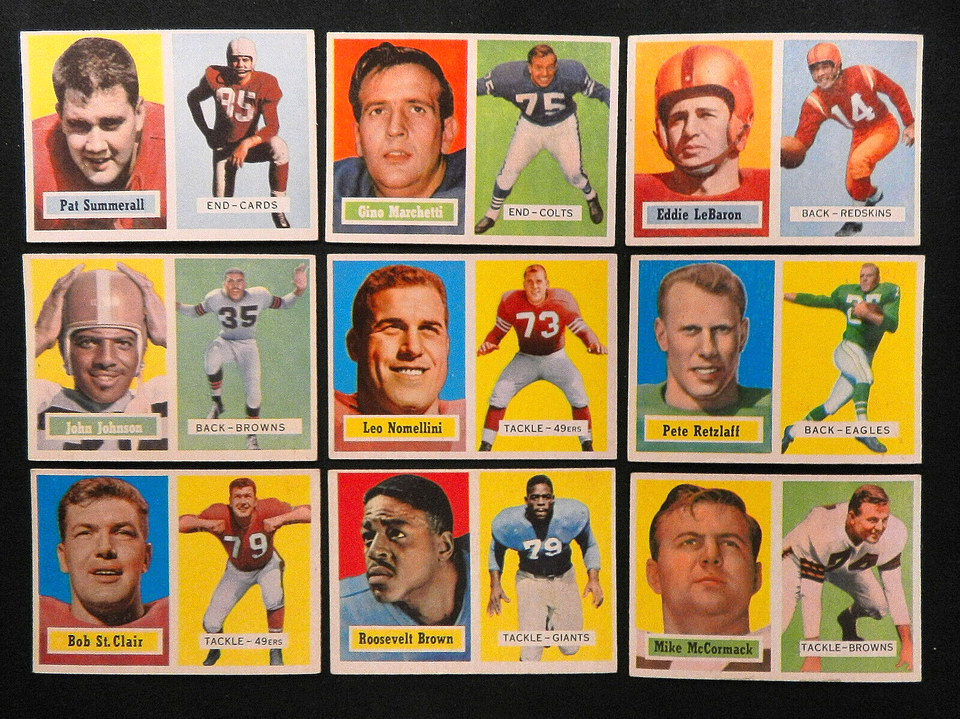 1957 Topps Football Complete Set (155) in Binder All Crease Free SGC ...