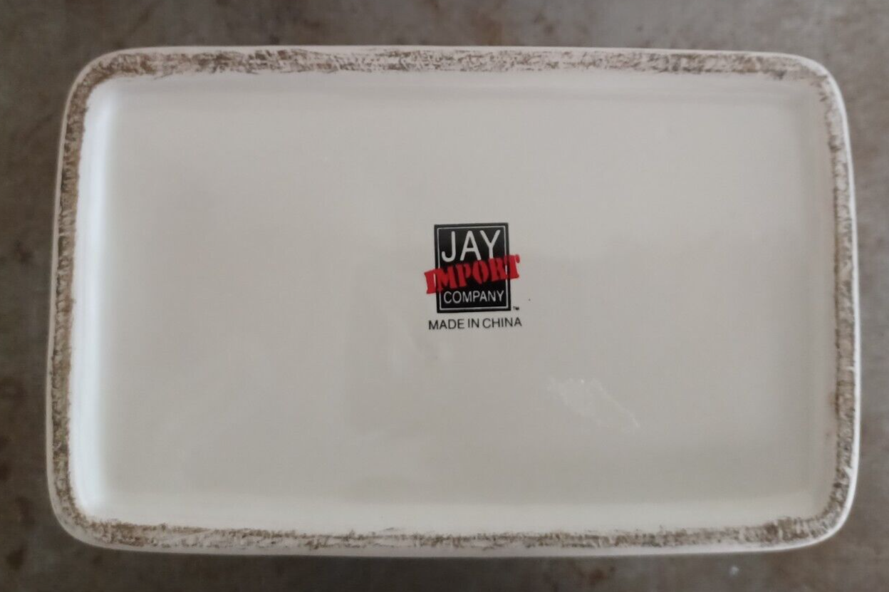 Jay Import Company Rectangle Shaped Ceramic Canister With Fruit | eBay