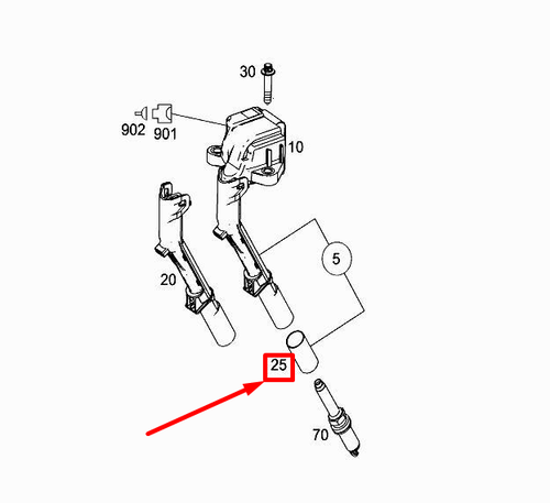 MERCEDES-BENZ CLA C117 IGNITION COIL CONNECTOR A0039978851 ORIGINAL NO ...