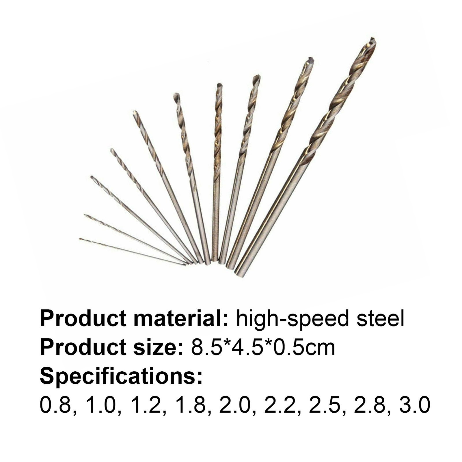 10pcs/set Drill Bit Set Small Fast Chip Removal Twist Drilling Bit ...