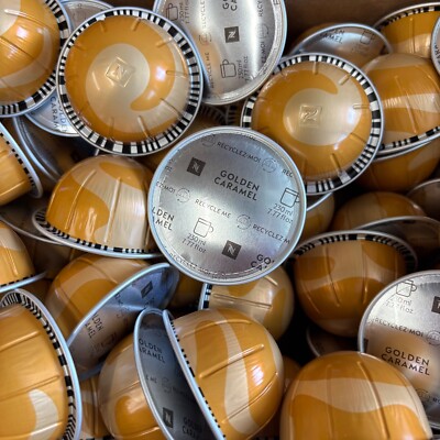 Nespresso Vertuo, Golden Caramel, Medium Roast Coffee Pods, 50 Count ...