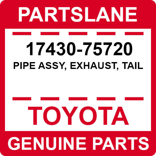 17430-75720 Toyota OEM Genuine PIPE ASSY, EXHAUST, TAIL | eBay Australia