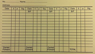 CLUB MEMBERSHIP PAYMENT CARDS , SAVING CLUB CARDS X 25-CREAM | eBay