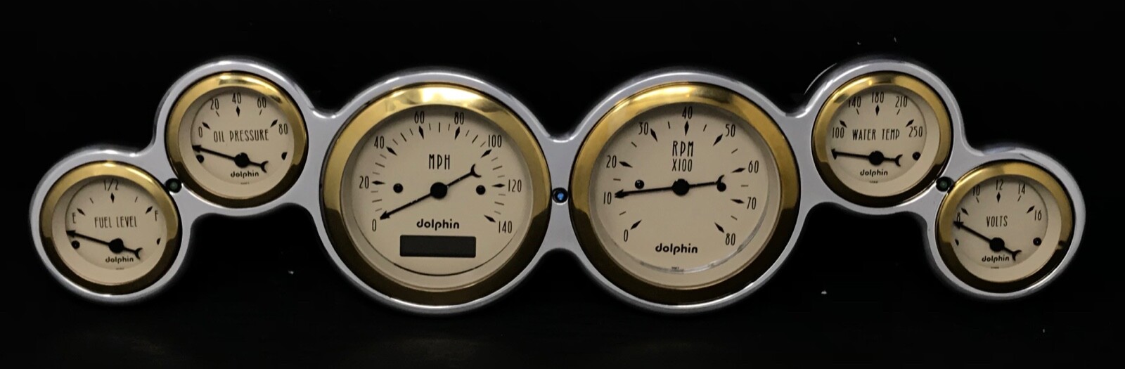 Universal 6 Gauge Hot Rod Street Rod Dash Panel Insert Set Programmable ...