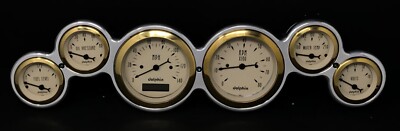 Universal 6 Gauge Hot Rod Street Rod Dash Panel Insert Set Programmable ...