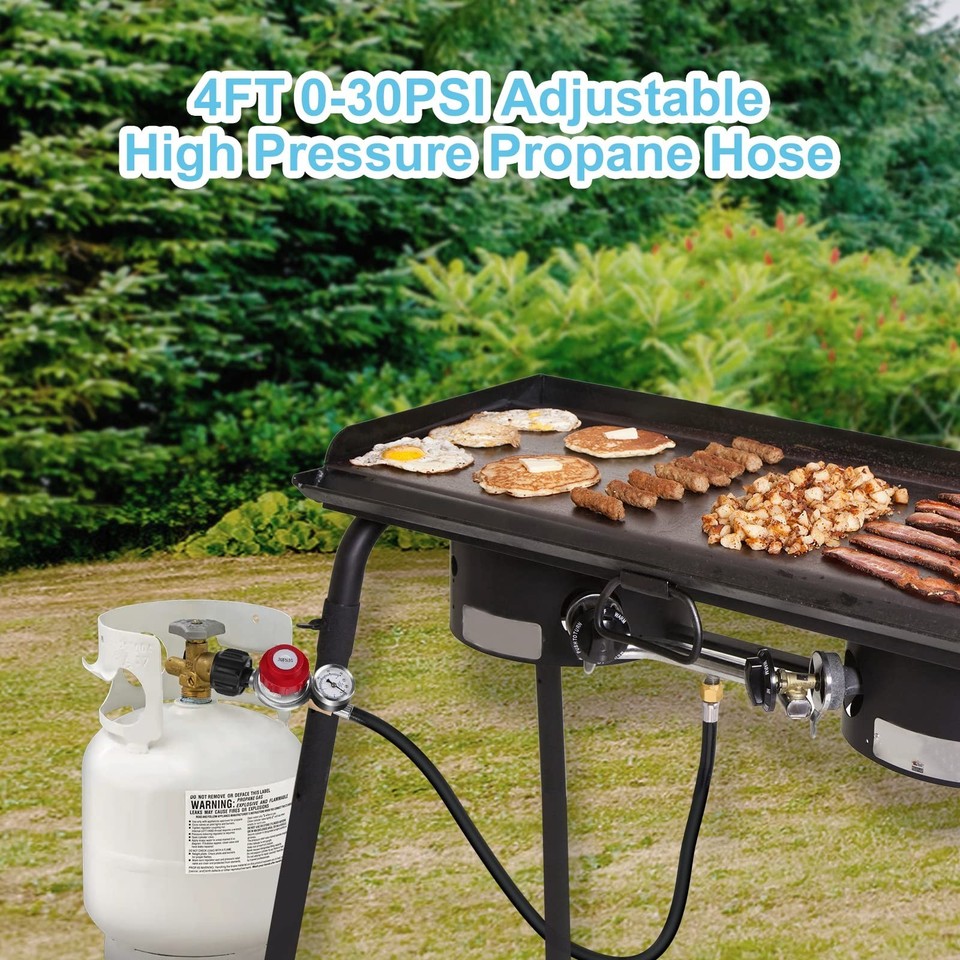 FreeSHIP 4FT 0-30 PSI HP Propane Regulator Hose Gas Grill Regulator ...