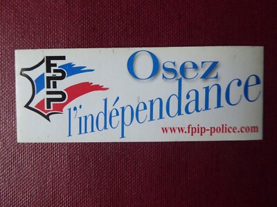AUTOCOLLANT STICKER AUFKLEBER FPIP SYNDICAT POLICE FRANCE POLIZEI ...