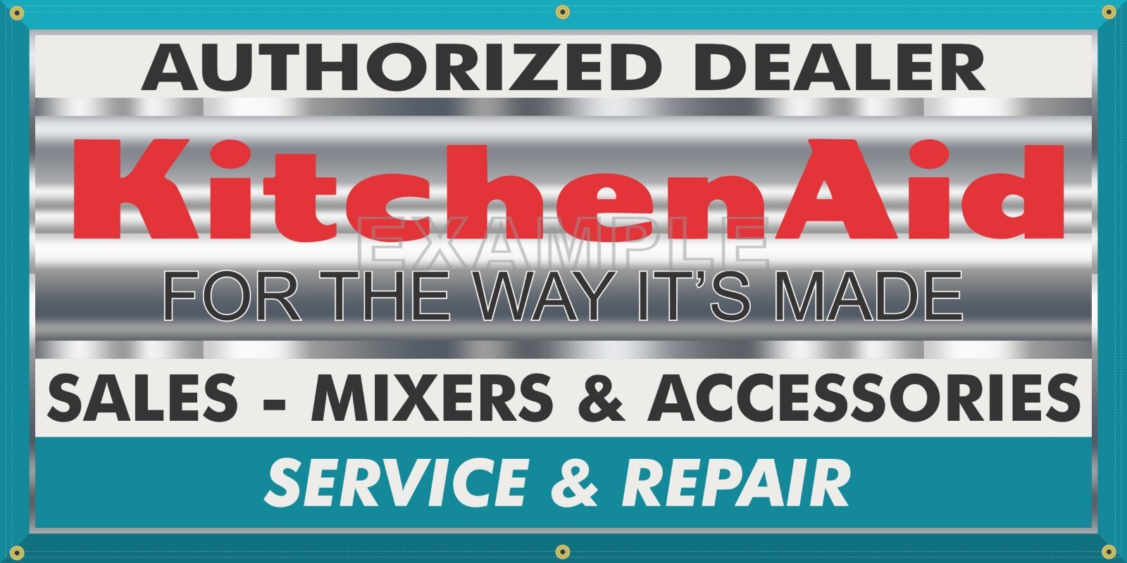 KITCHENAID APPLIANCES STOREFRONT VINTAGE DISPLAY SIGN REMAKE BANNER ...