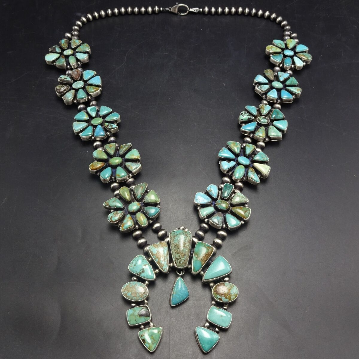 MAGNIFICENT Ella Peter NAVAJO Sterling Silver TURQUOISE MAGNIFICENT Ella Peter NAVAJO Sterling Silver TURQUOISE
